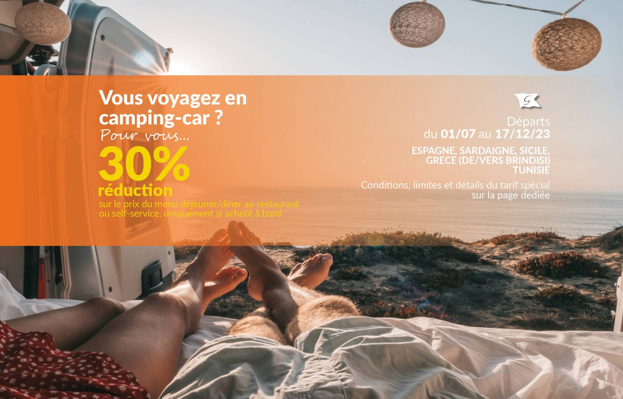 Ferry pour Sardaigne, Sicile, Tunisie, Gréce e Espagne