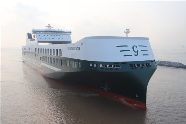 El buque green Eco Valencia llega a España - Grimaldi Lines