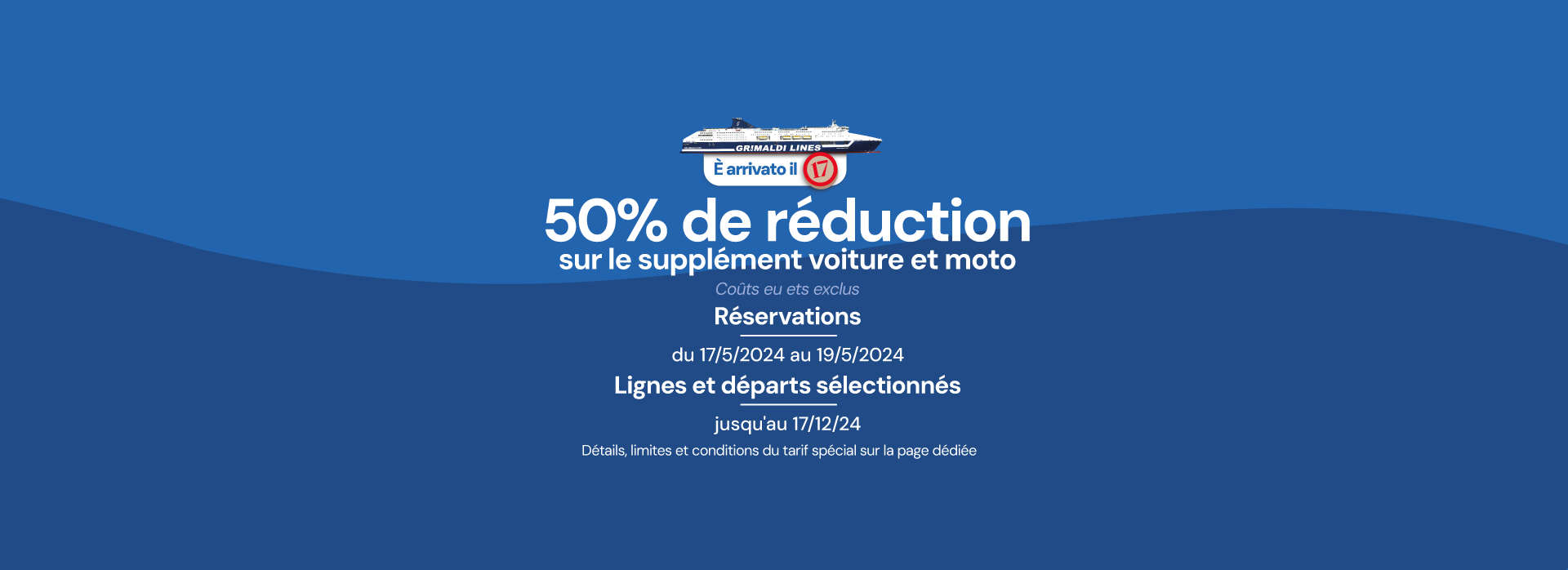 Ferry pour Sardaigne, Sicile, Tunisie, Gréce e Espagne